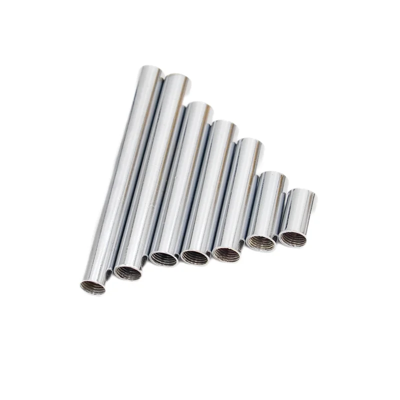 10 pieces M10 Female Metal Thread Tube Chrome Screw Pipe Both Ends With ...