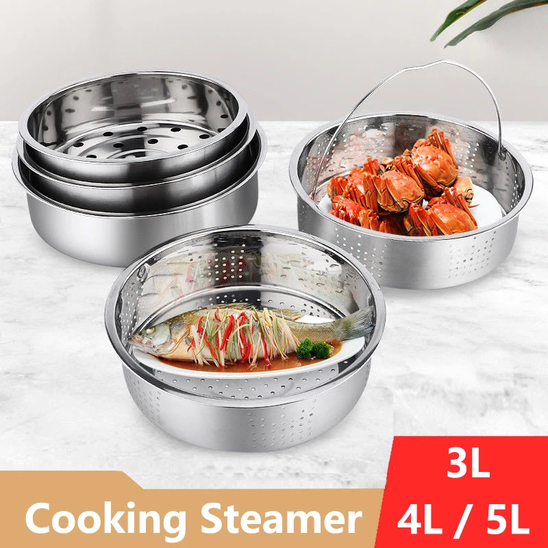 Stainless Steel Food Steamer Basket Rice Cooker Pot Drain Basket ...