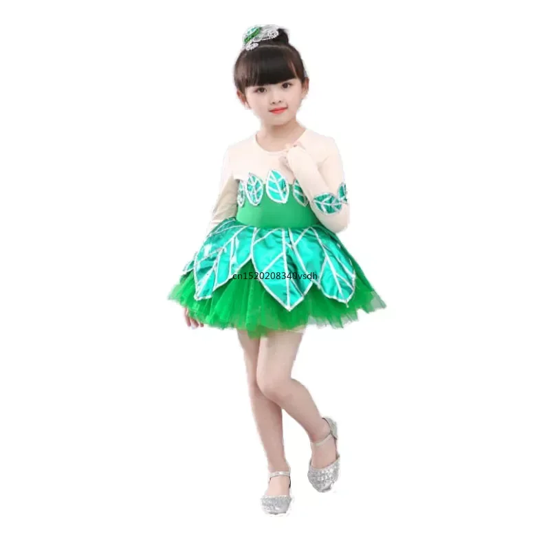ballet-tutu-Jasmine-dance-Dress-Children-s-puffy-green-gauze-dress-Girl ...