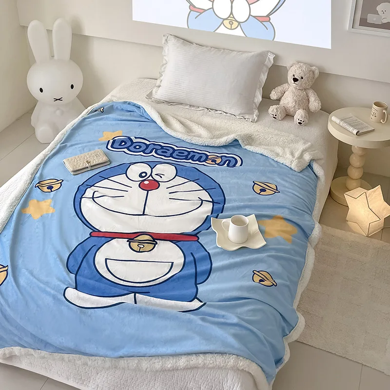 New-Cartoon-Doraemon-Doraemon-Autumn-and-Winter-Milk-Velvet-Throw-Sheep ...