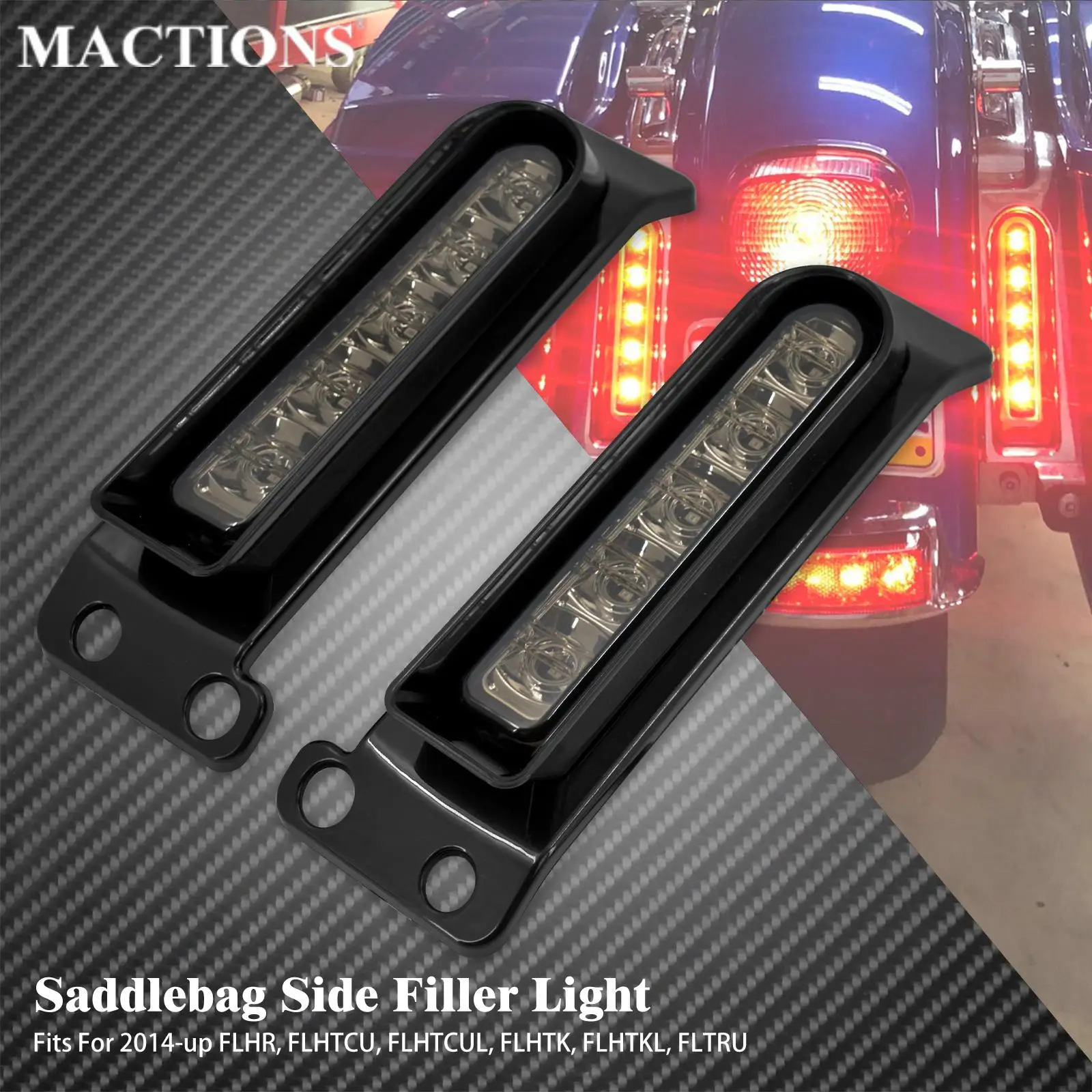 Motorcycle Rear Fender LED Lights For Harley Touring Road King Electra ...
