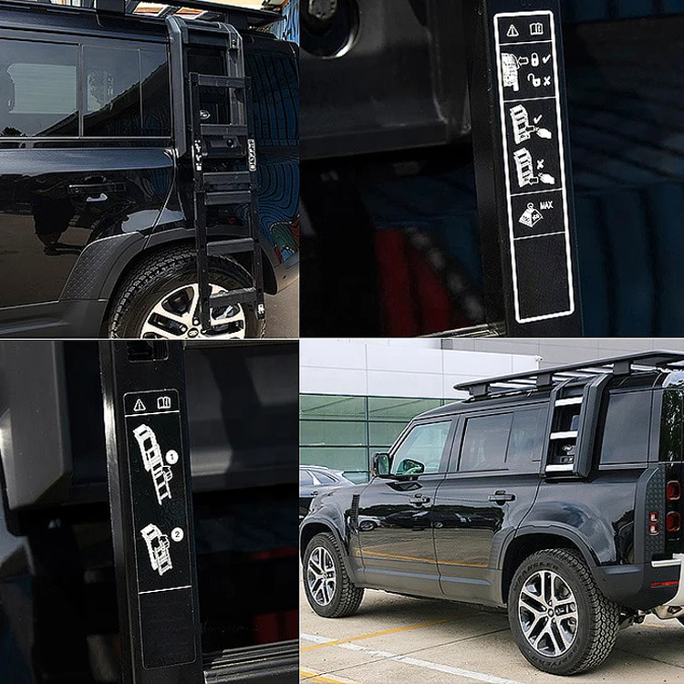 Aluminum Car Foldable Protective Frames Telescopic Side Door Ladder for ...