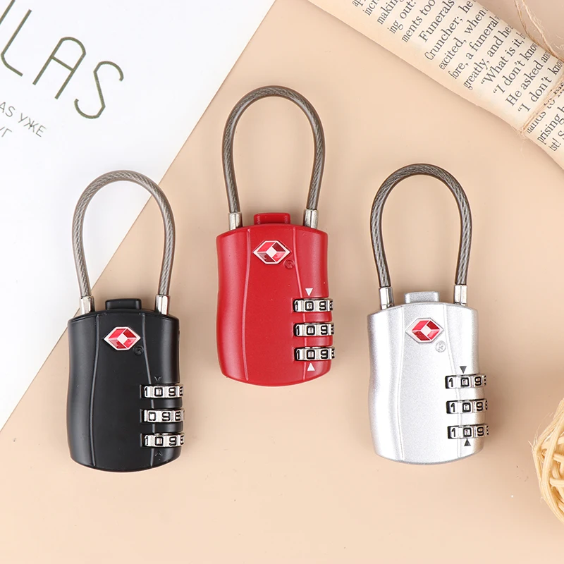 NEW-3-Digit-TSA-Customs-Code-Lock-Bold-Steel-Wire-Combination-Lock-For ...