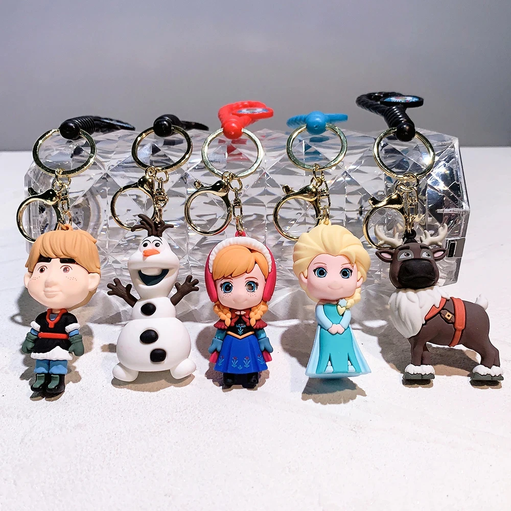 Disney-Frozen-Keychains-Elsa-Anna-Anime-Kristoff-Olaf-Key-Ring ...
