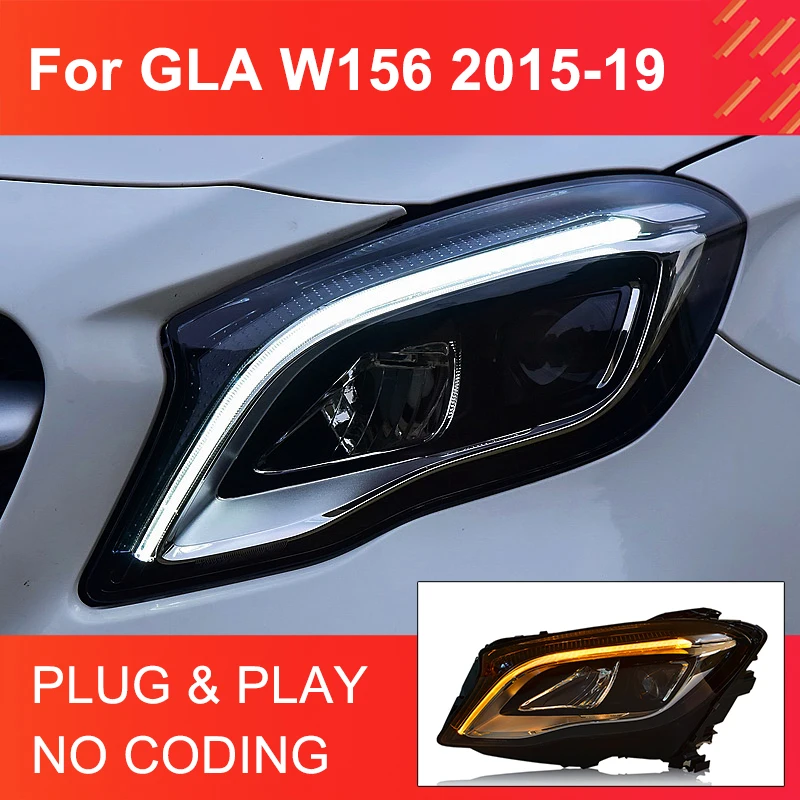 1-Pair-LED-Headlight-Assembly-for-Benz-GLA-W156-2015-2019-Headlights ...