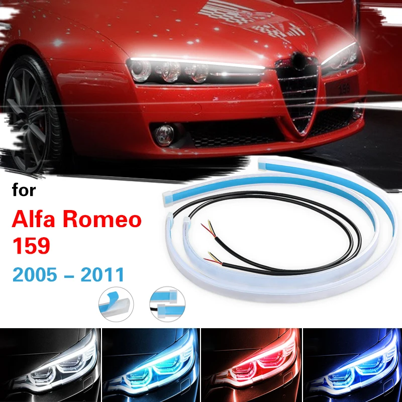 2Pcs Daytime Running DRL LED Light Bar For Alfa Romeo 159 2005-2011 ...