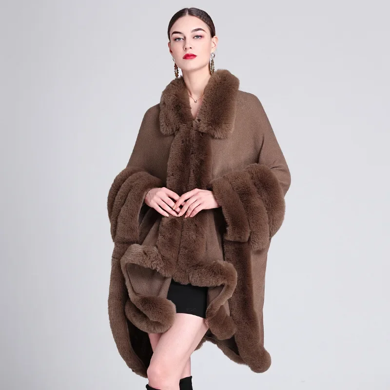 8 Colors 2024 Women Batwing Sleeve Cloak Big Pendulum Loose Overcoat ...