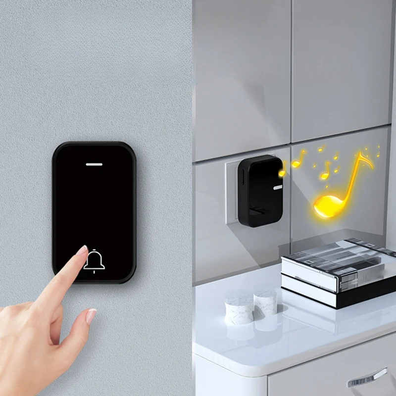 Smart-Doorbell-Self-Powered-Doorbell-Battery-Free-Waterproof-200-Meter ...