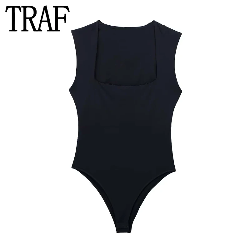 TRAF-Body-blanco-sin-mangas-para-mujer-Bodycon-de-tirantes-anchos-Tops ...