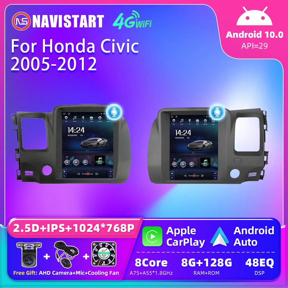 NAVISTAR-Android-10-Carplay-Car-Radio-For-Honda-Civic-2005-2012 ...