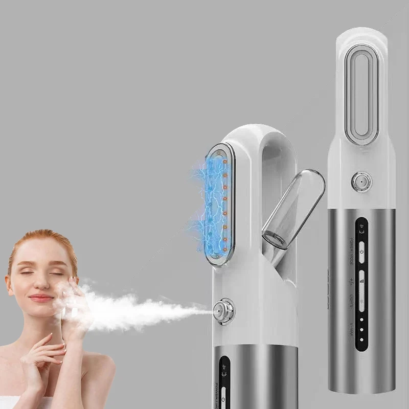 Home Use Ultrasonic Negative Ion Nano Facial Hydration EMS Beauty ...