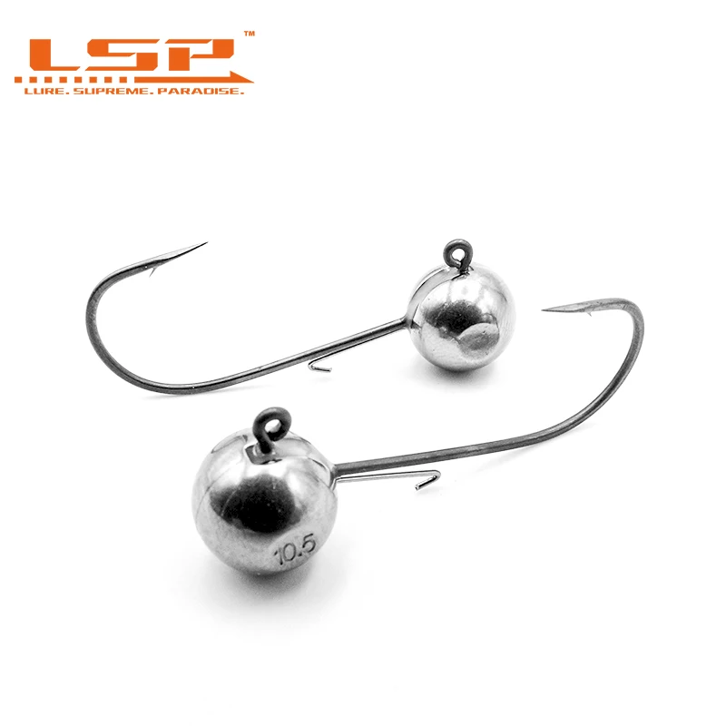 LSP Tungsten Jig Head Fishing Hook 1.8g 2.7g 3.5g 5.3g 7g 10.5g Barbed Fishhook Fishing Tackle ...