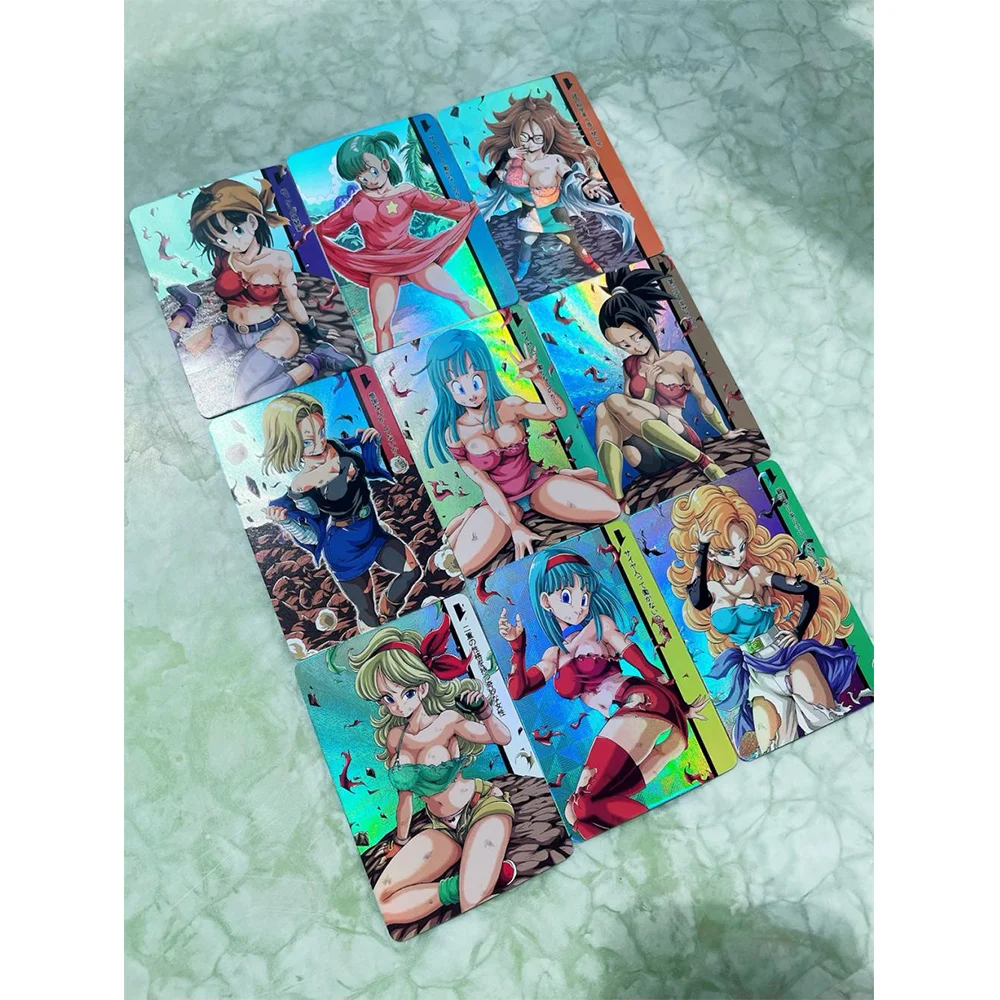 9 unids/set Acg Dragon Ball chica de dibujos animados batalla pérdida segunda serie tarjeta ...