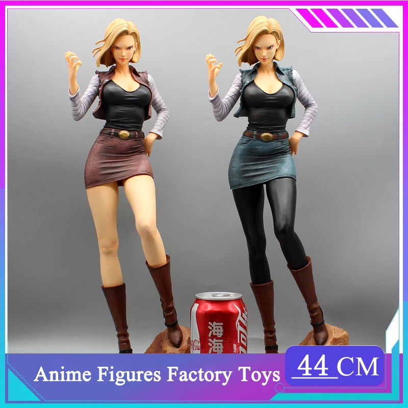44cm Anime Figures Dragon Ball Z Android 18 Figurine Pvc Dbz Statue ...
