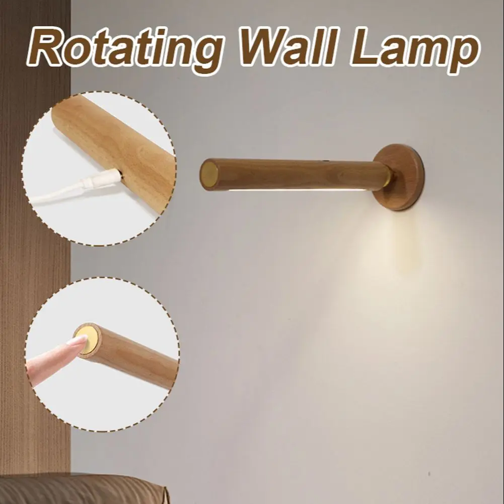 Creative-Chargeable-Wooden-Wall-Lamp-Magnetic-Absorption-Type-Small ...