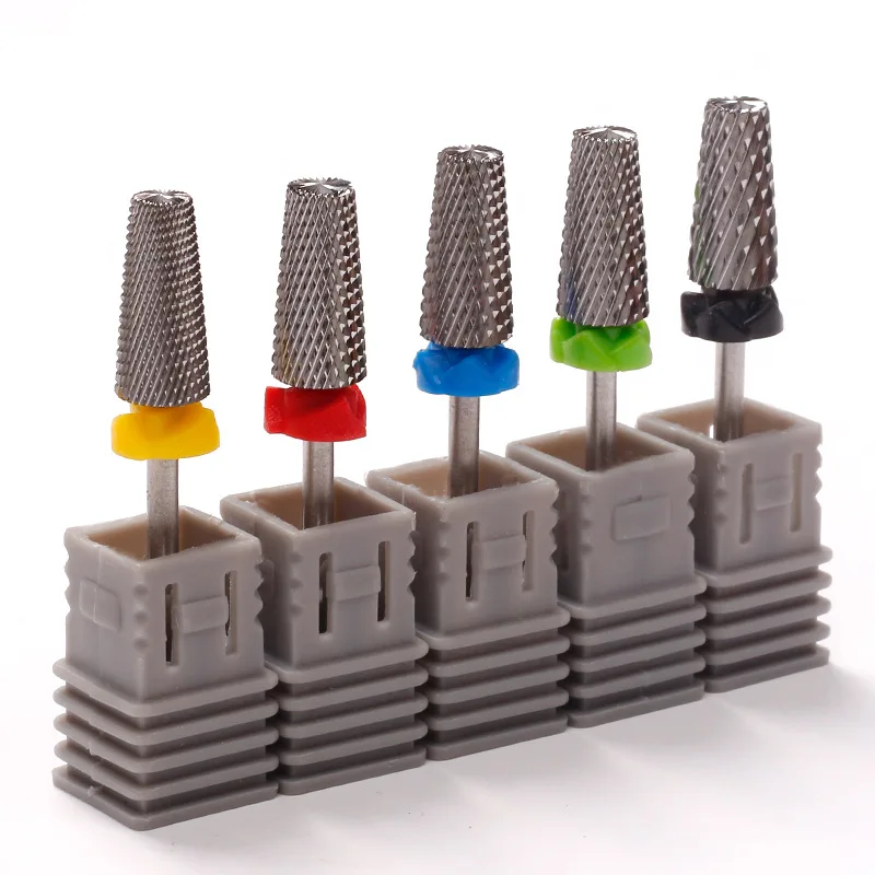 2Pcs-Lot-Tungsten-Manicure-Milling-Cutters-For-Nail-Crossed-Toothed ...