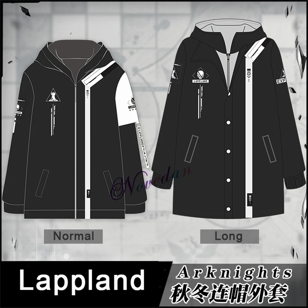 Game Arknights Rhodes Island Zipper Hoodie Anime Guard Lappland Cosplay ...