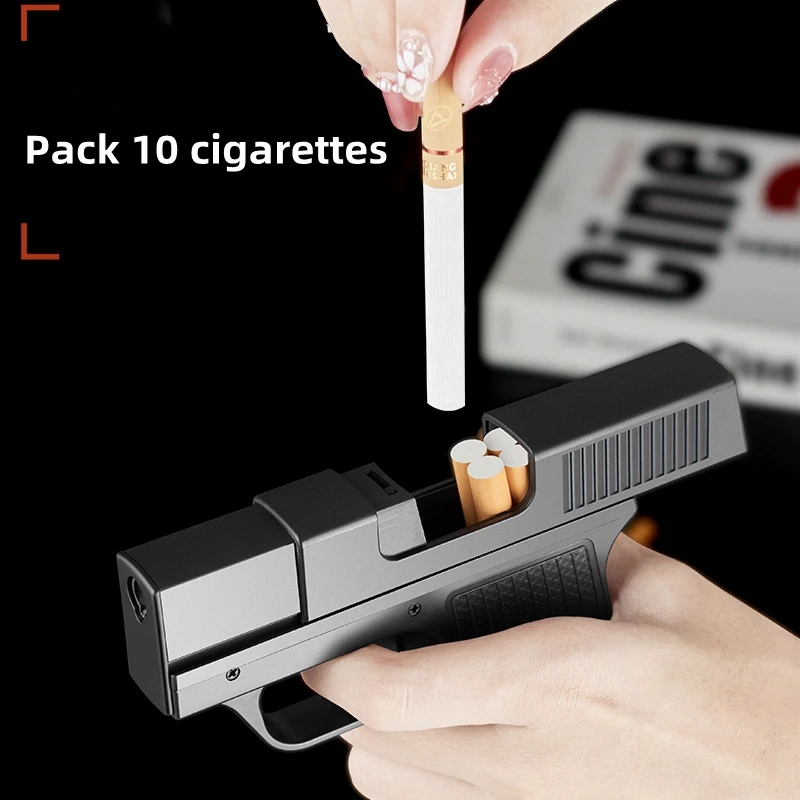Cigarette-Case-Gas-Lighter-Welding-Gun-Cigarette-Box-10PCS-Windproof ...