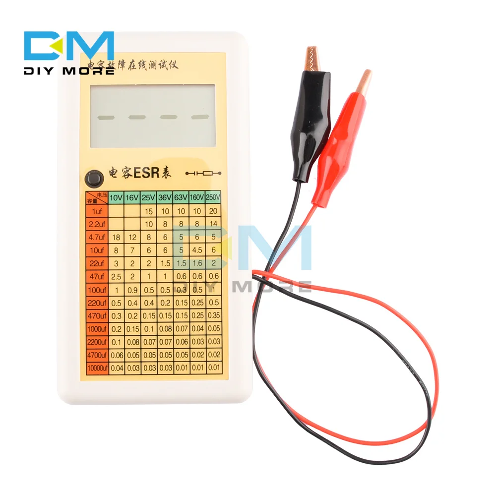 LCD kapasite ESR metre/kapasitör arıza çevrimiçi Test cihazı dijital ...