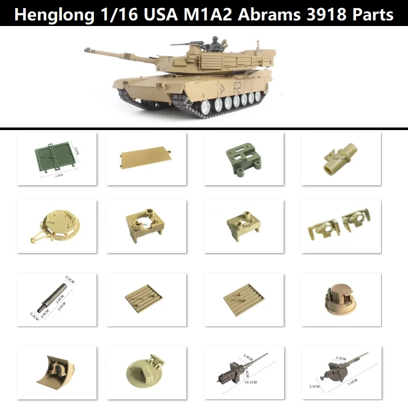 Henglong 1/16 USA M1A2 Abrams RC Tank Spare Parts 3918-1 - AliExpress