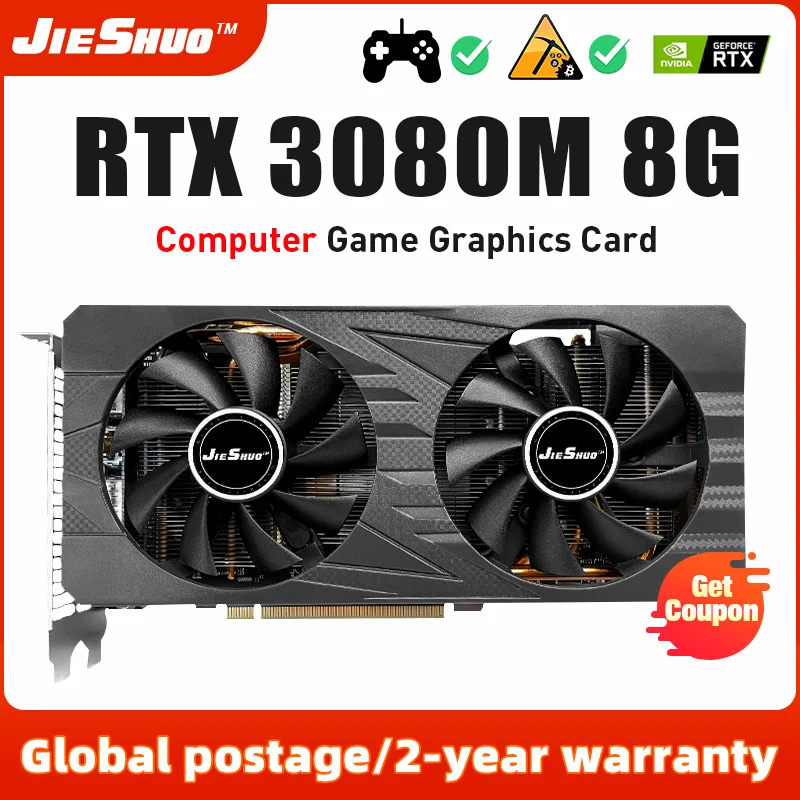 JIESHUO-RTX3080M-8GB-320-bits-GDDR6X-8-pines-rtx-3080m-NVIDA-RTX3080-8G ...