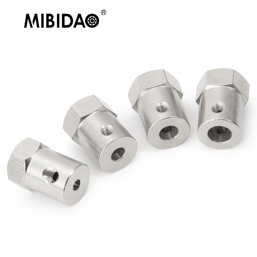 MIBIDAO-3-4-5-6mm-Stainless-Steel-Rigid-Hexagonal-Coupling-Motor-Shaft ...