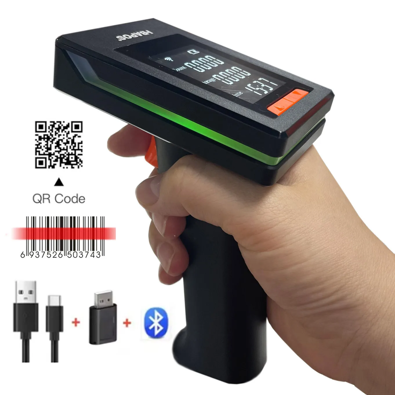 Bluetooth-Barcode-Scanner-Screen-Display-1D-2D-Hanheld-USB-Wireless ...