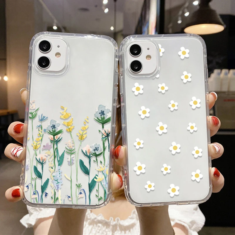Coque-transparente-en-silicone-avec-fleur-et-c-ur-coque-pour-Samsung ...