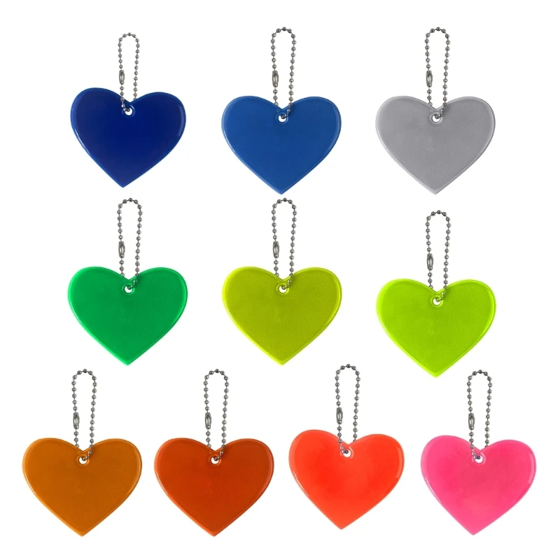 28GC-Child-Safety-Reflectors-Keyrings-Stylish-Reflective-Heart-Gear ...