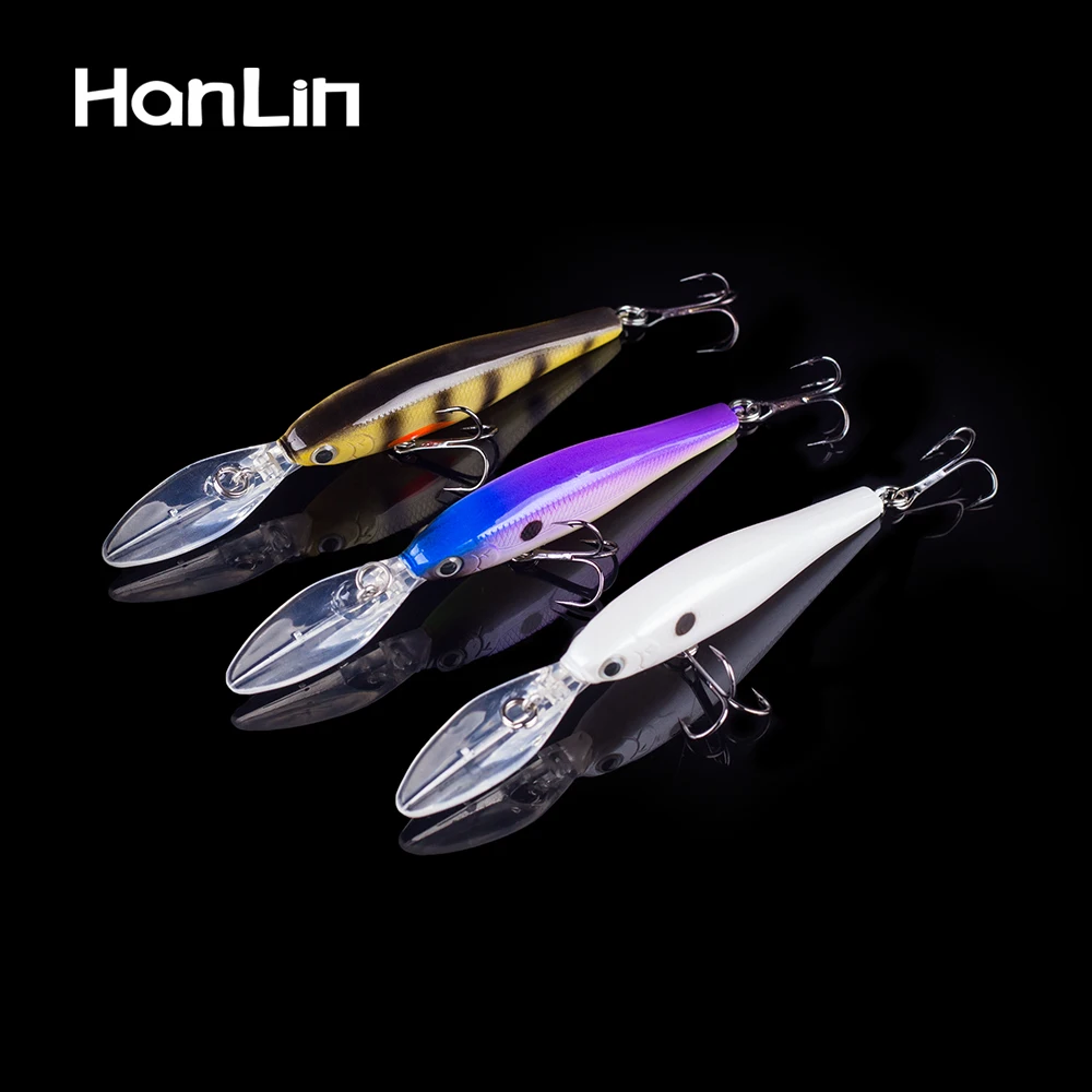 Hanlin-115mm-10g-Minnow-Fishing-Lure-Long-Diving-Lip-Artificial-Wobbler ...