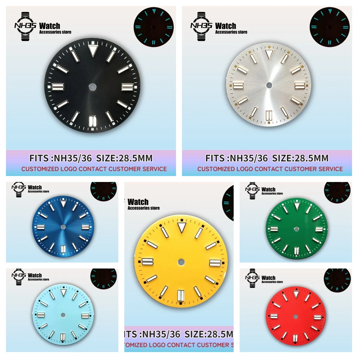 NH35-Dial-Face-For-Seiko-Mods-NH38-NH35-Movement-28-5MM-Dial-Sterile ...