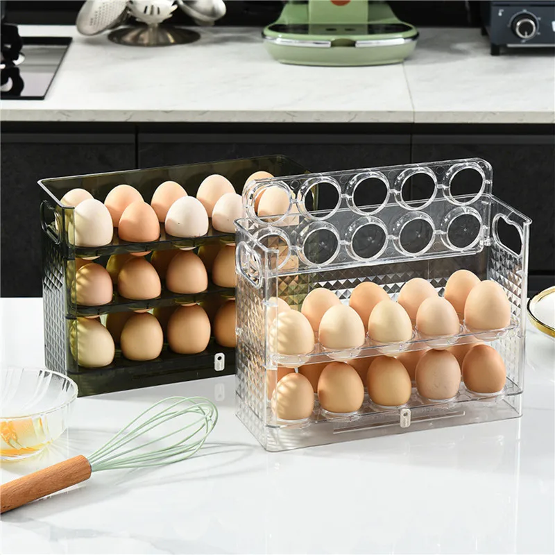 New-Egg-Refrigerator-Storage-Box-Can-Be-Reversible-Three-Layers-of-30 ...