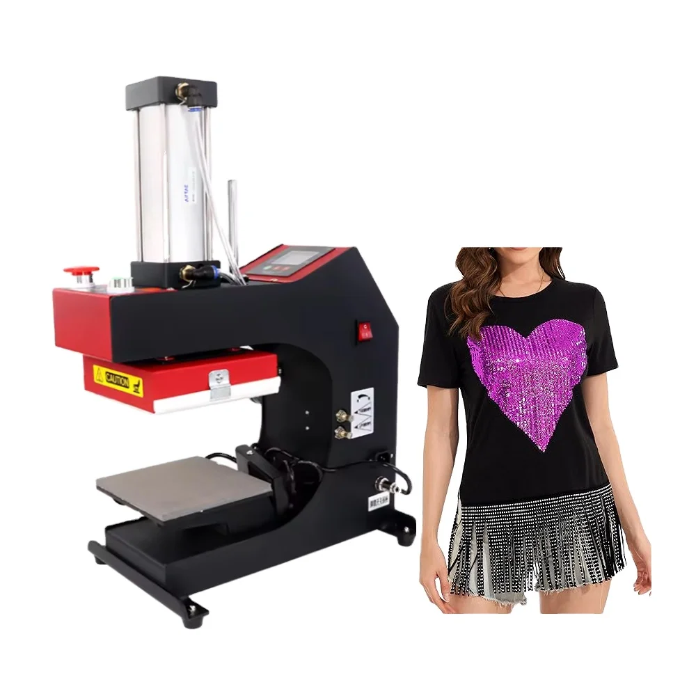 Semi-automatic-Pneumatic-Heat-Press-Machine-15x15cm-Single-Working ...