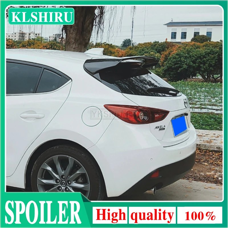 KLSHIRU-Real-Carbon-Fiber-FRP-sports-Car-rear-Roof-double-dual-Spoiler ...