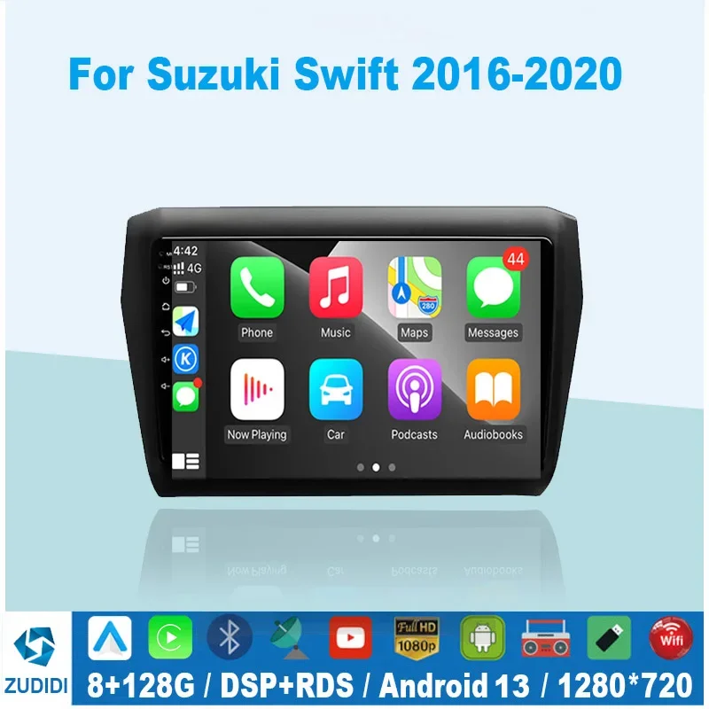 Carplay-DSP-Car-Radio-2-din-Android-13-For-Suzuki-Swift-2016-2017-2018 ...