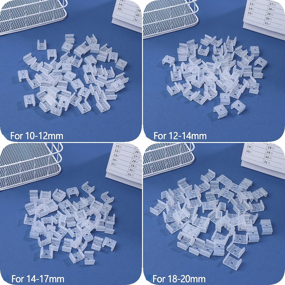 50PCS Durable Led Connector Fix Plastic Clips Mounting Fixing On Wall ...