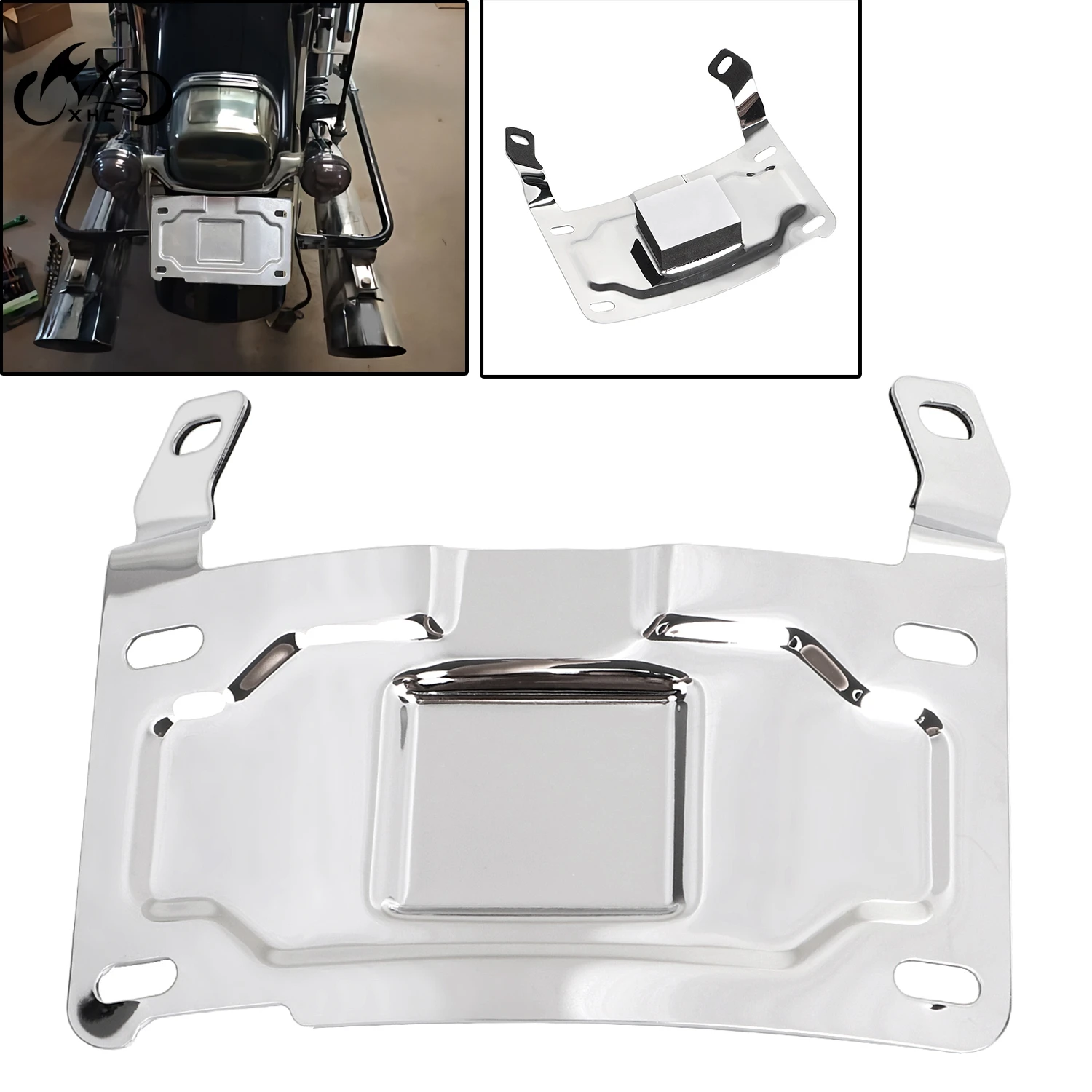 Chrome Metal License Plate Relocation Mount For Harley Electra Glide ...