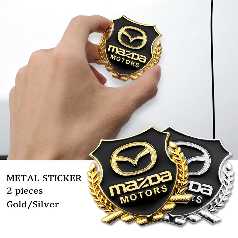 Car-3D-Metal-Emblem-Sticker-Wheat-Ear-Shape-Auto-Door-Side-Window-Body ...