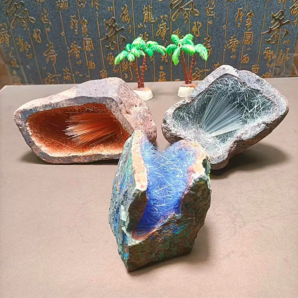 Natural-Blue-goethite-crystal-quartz-energy-ore-reiki-mineral-specimen ...