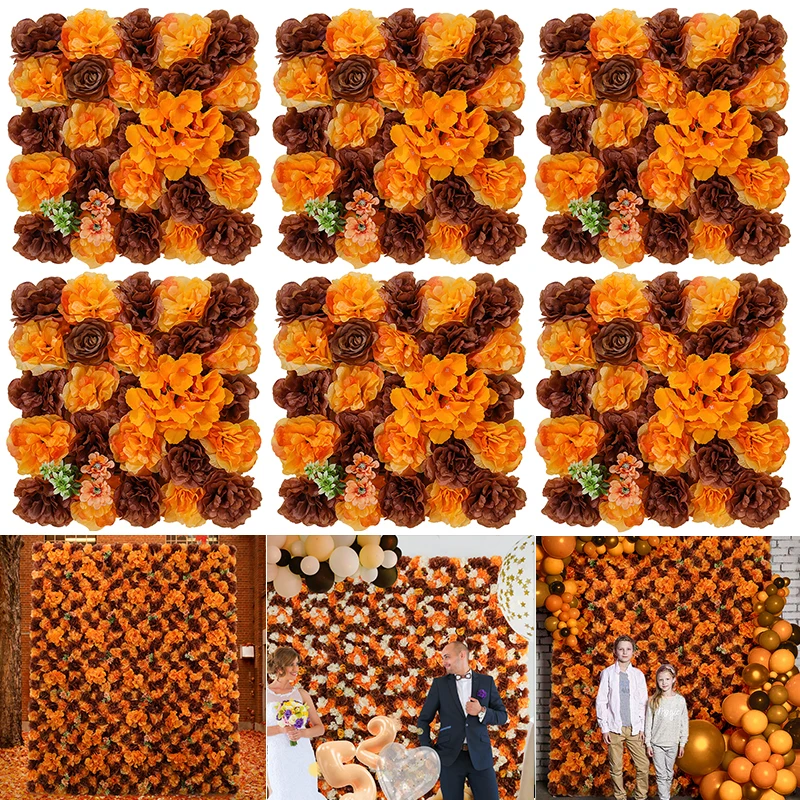 6pcs-Flowers-Panels-Artificial-Wall-Screen-Romantic-Floral-Backdrop ...