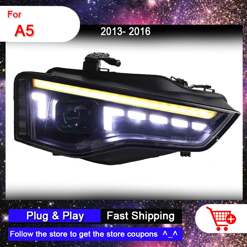 Car-Headlights-for-AUDI-A5-2013-2016-A5-RS5-Headlight-LED-DRL-Dynamic ...