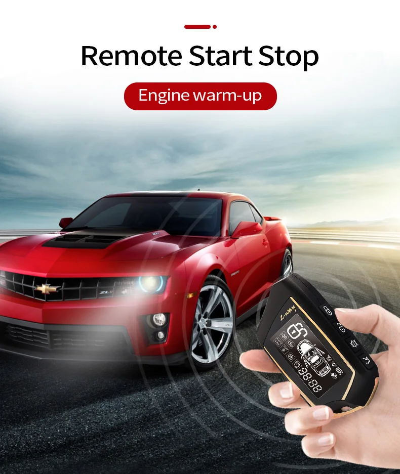 SPY 2 Way Car Alarm System Automatic Remote Start Anti-theft Car Alarm ...