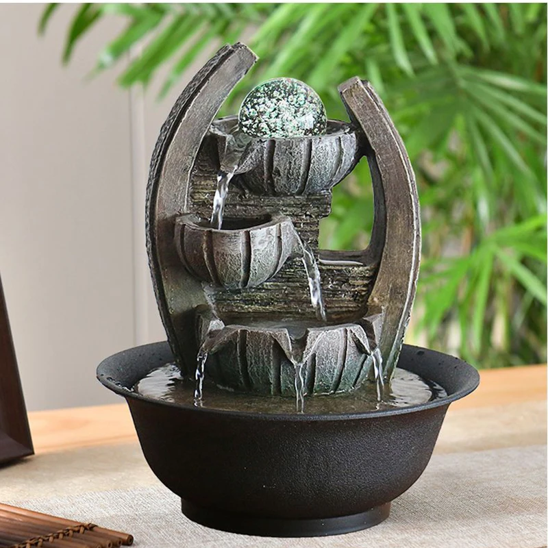 Simple Running Water Fountain Decoration, Living Room, Office Desktop ...