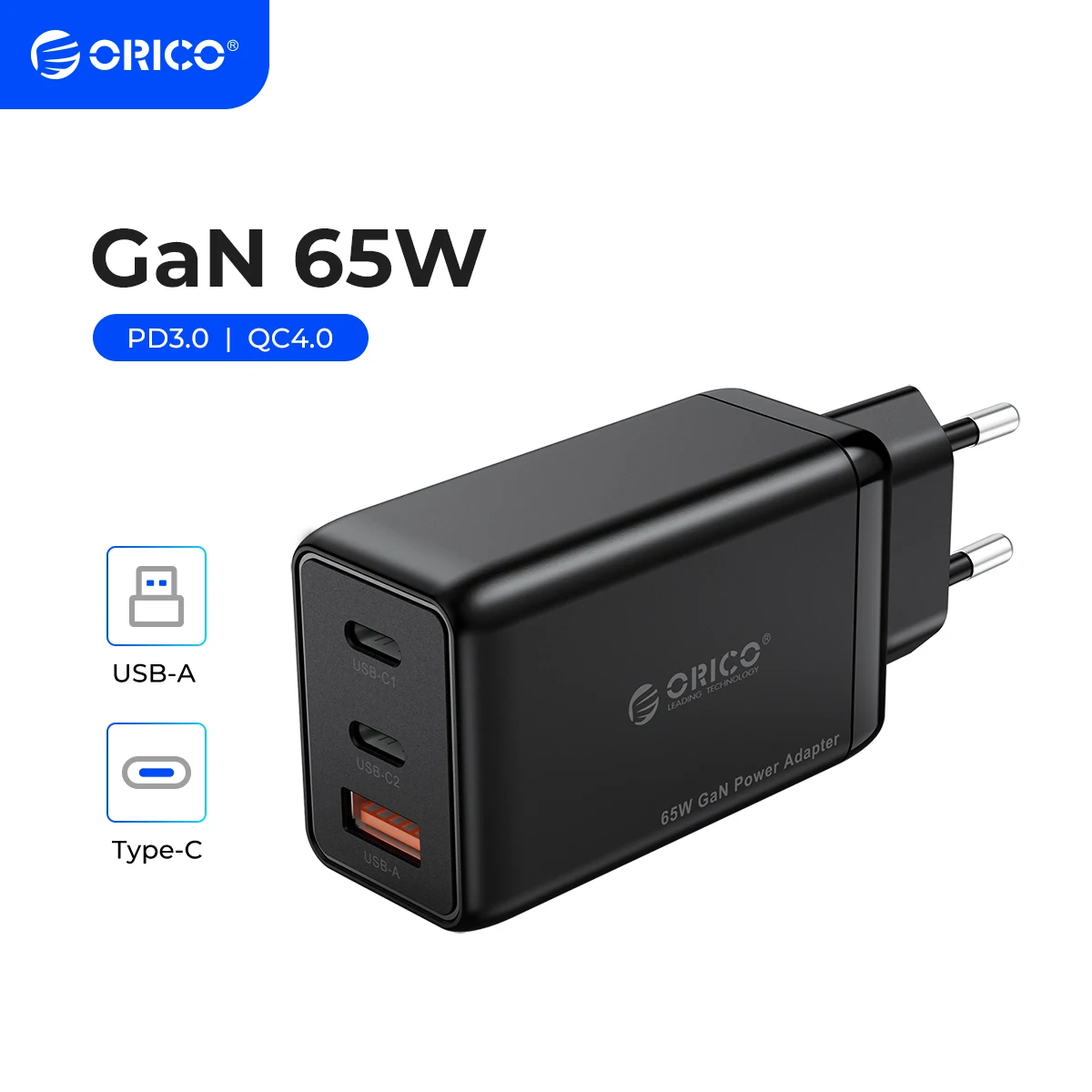 ORICO-PD-65W-USB-Type-C-GaN-Quick-Charger-QC4-0-PD3-0-Charger-For ...