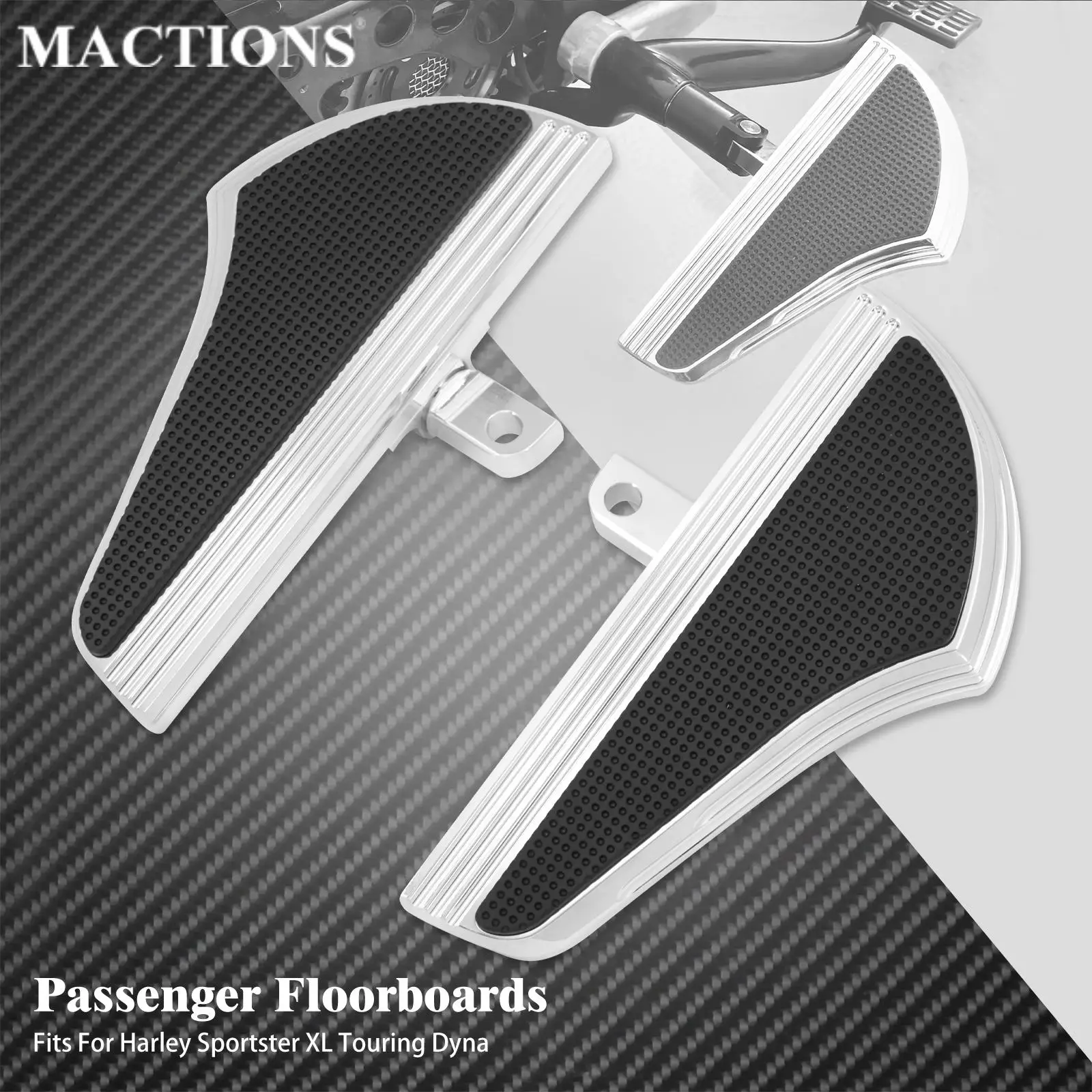 Motocicleta-cromado-traseiro-Pedal-para-os-p-s-Passageiro-Footpeg ...