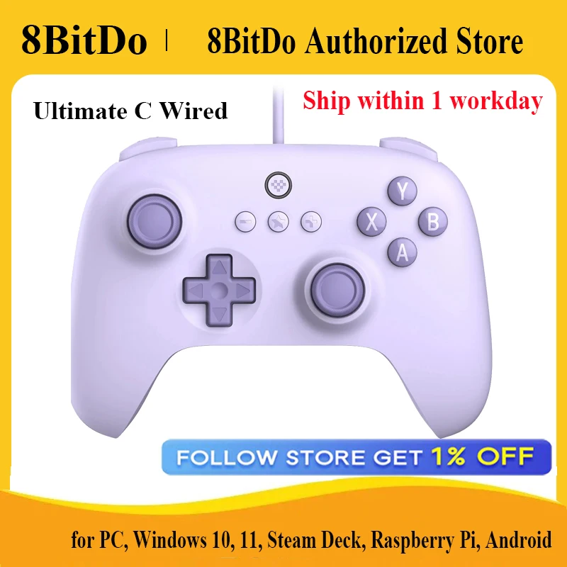 8BitDo-Ultimate-C-Wired-Gaming-Controller-PC-Windows-10-11-Steam-Deck ...