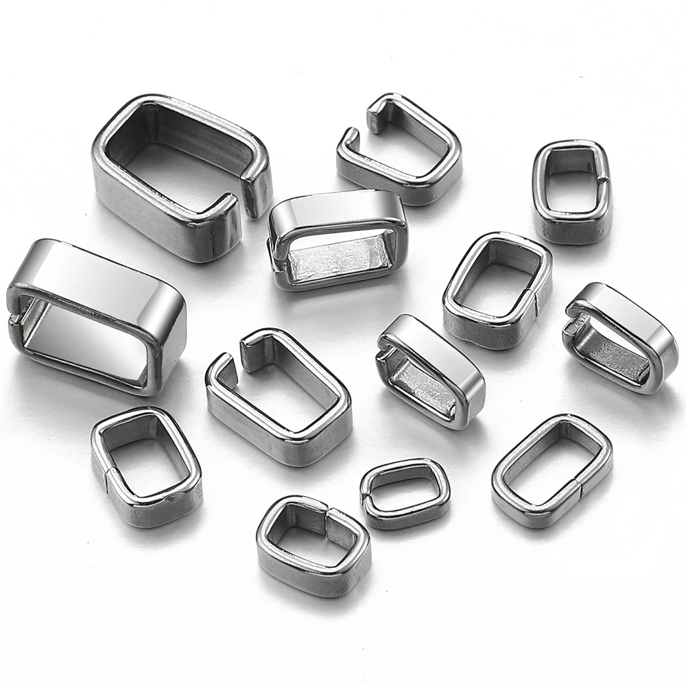 50pcs Stainless Steel Pendant Clips Necklace Drop Hook Clasp Buckle ...