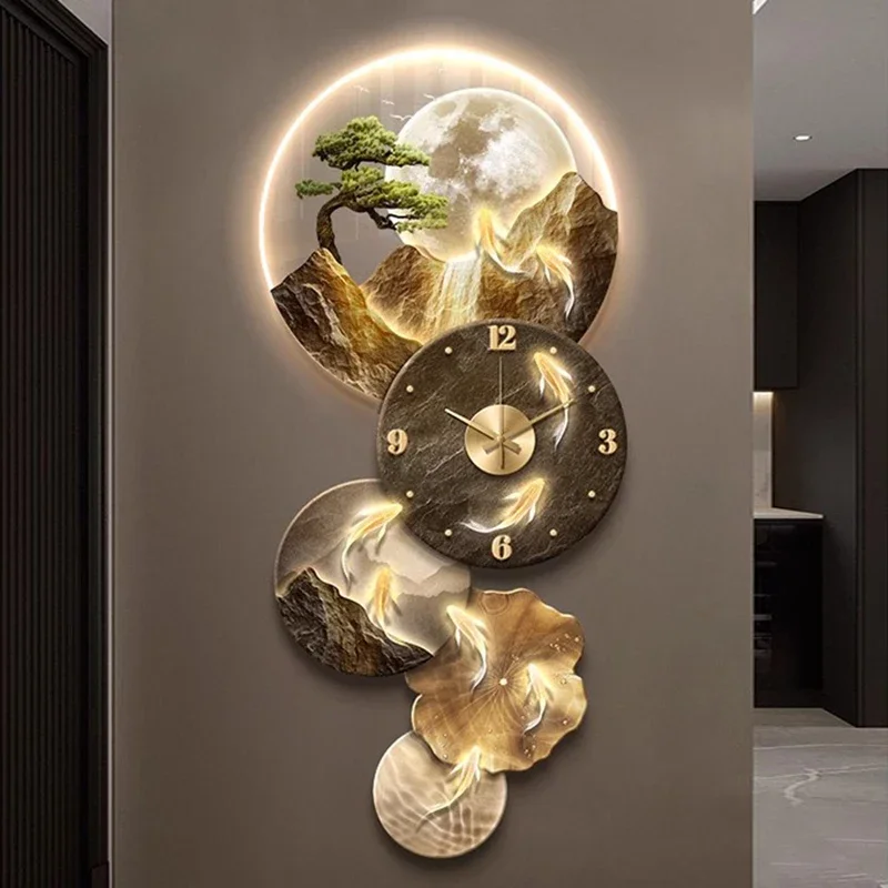 Art-Mural-Wall-Clocks-Luxury-Living-Room-Japanese-Large-Wall-Watch-Led ...