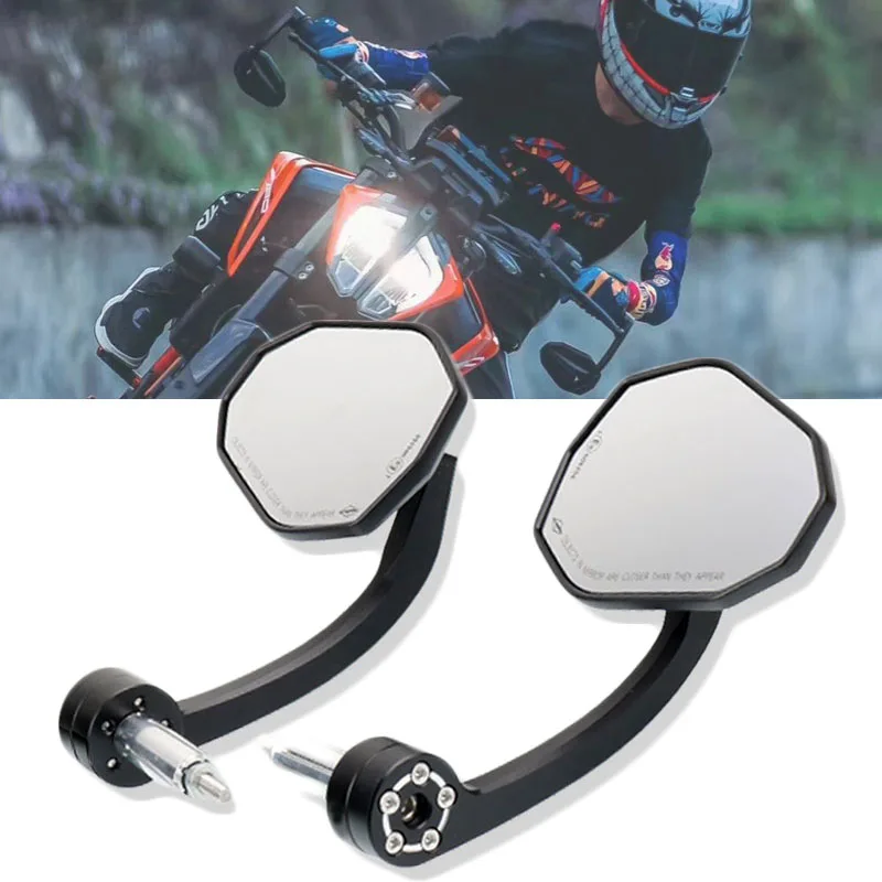 Universal-Motorcycle-7-8-22mm-Rearview-Handle-Bar-End-Mirrors-For ...
