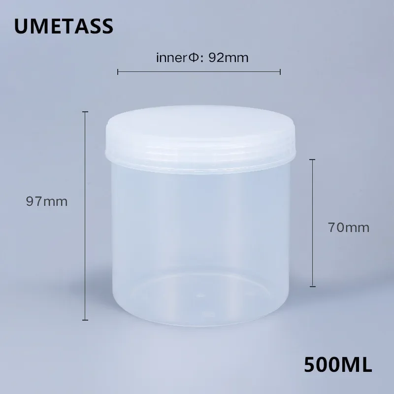 10PCS-of-500ML-Plastic-Jars-with-Lids-and-Inner-Liners-Refillable ...